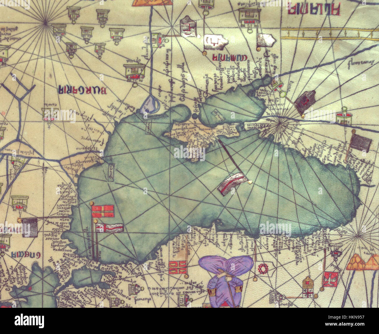 The 'Catalan Atlas' by Abraham and Jehuda Cresques, created in the 14th ...