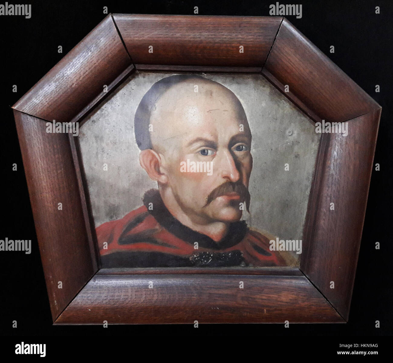This portrait features a nobleman with a distinctive Cossack mustache ...