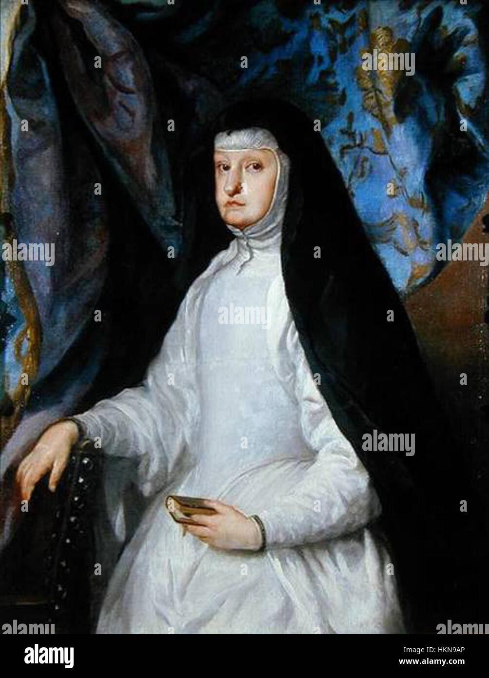 This 17th-century painting by Claudio Coello portrays Mariana of ...