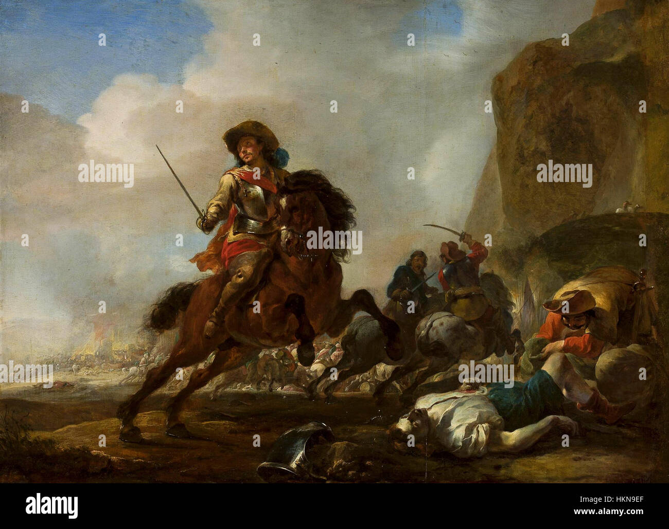 Jan Weenix's 'Battle at the Foot of the Mountain' captures a dramatic ...