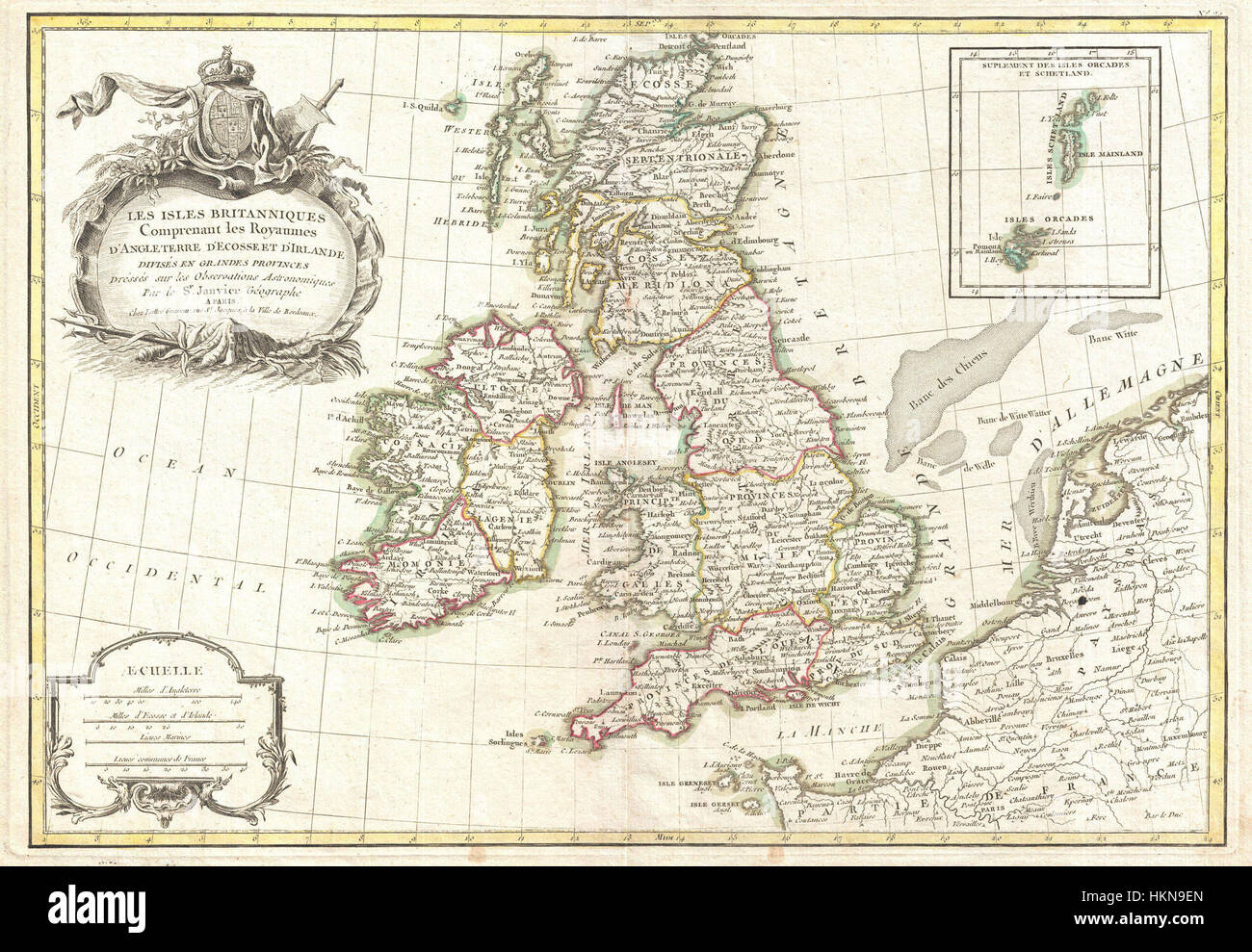 Vintage british map hi-res stock photography and images - Alamy