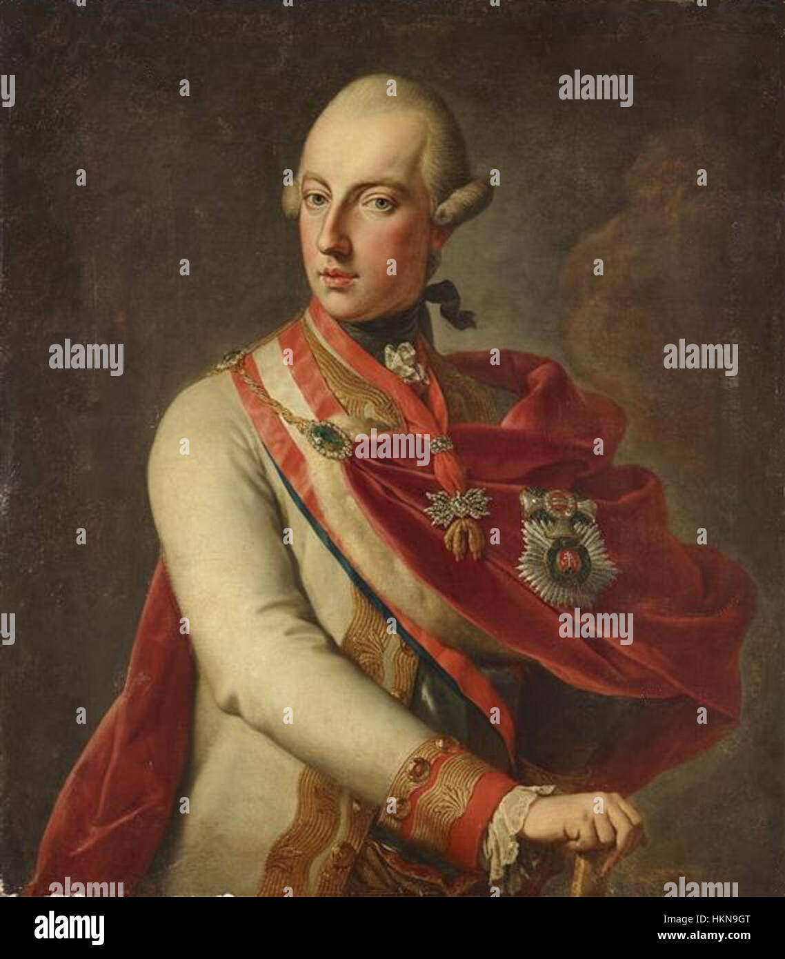 This painting, attributed to an anonymous Austrian artist, depicts ...