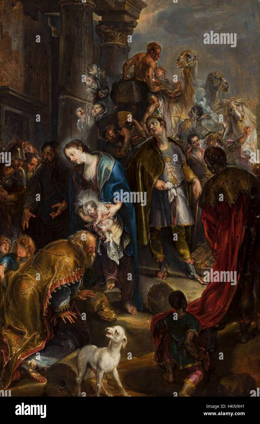 Simon de Vos Adoration of the Magi Stock Photo - Alamy