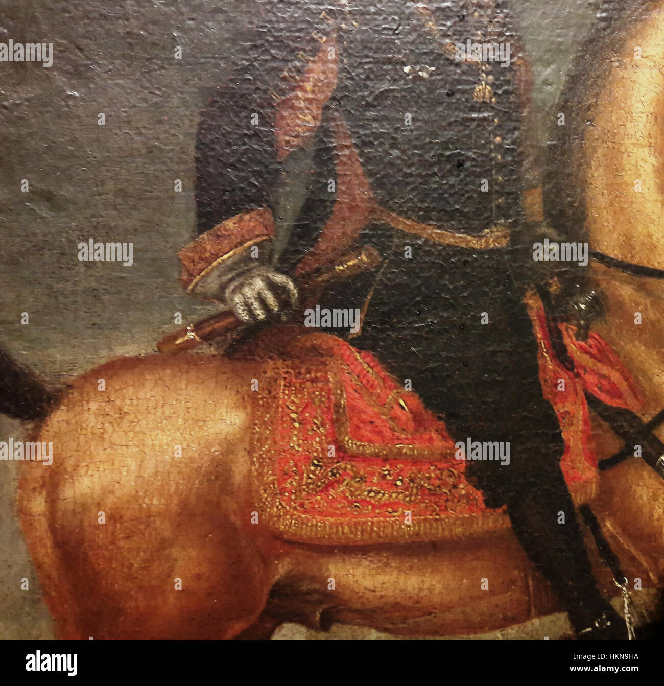 A detailed segment of an equestrian portrait of Prince Eugene of Savoy ...