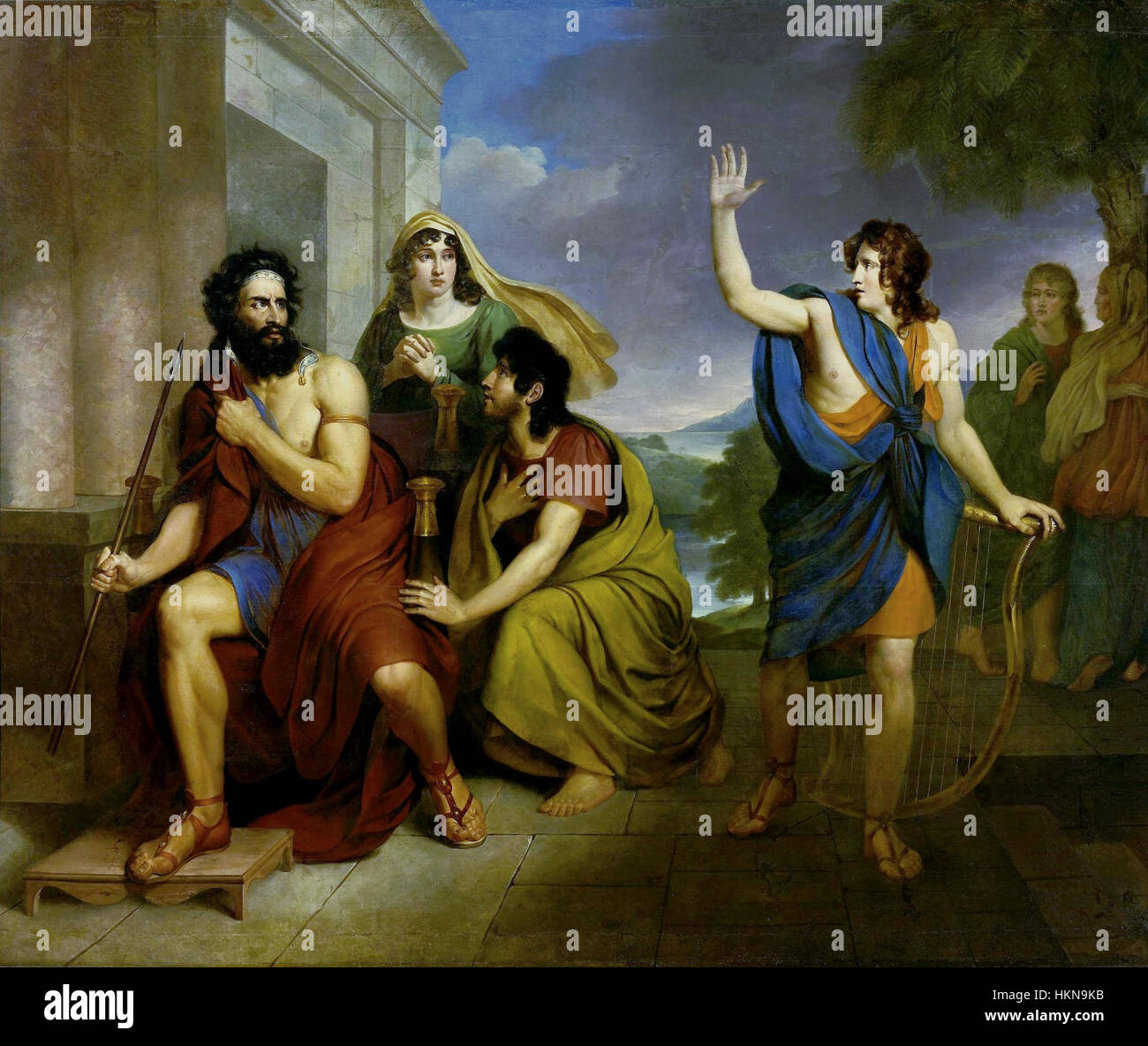 This dramatic painting, 'Saul's Anger at David,' captures the moment of ...