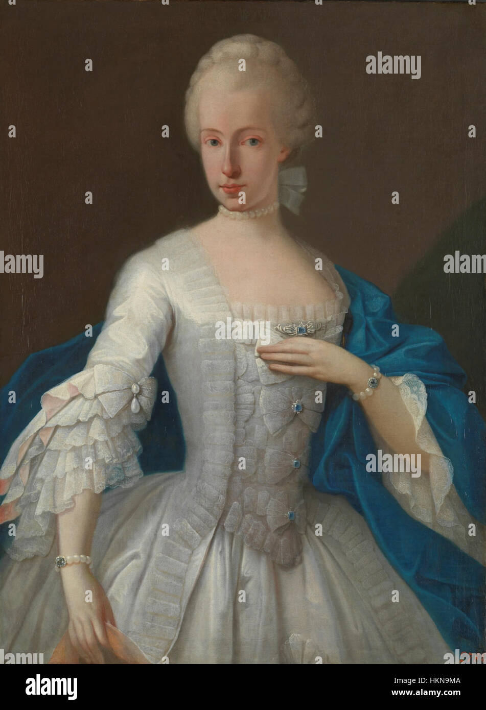 This portrait painting, attributed to an anonymous artist, depicts Maria Luisa of Spain, wife of ...