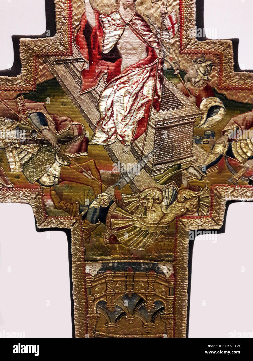 This detailed piece of embroidery from liturgical vestments in the ...