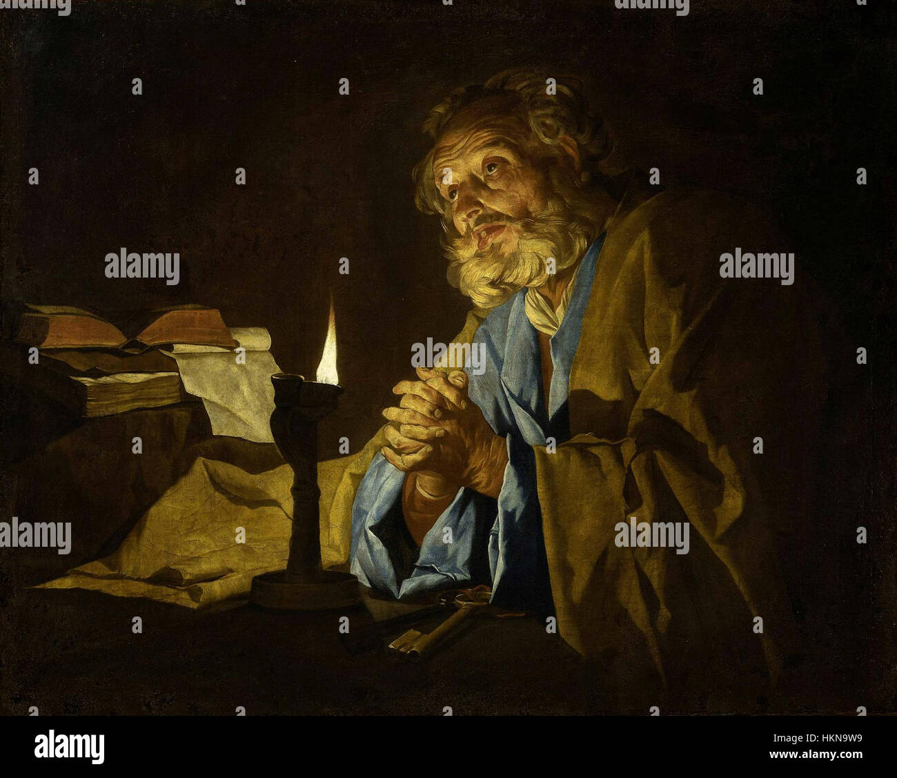 The painting ‘St. Peter’ by Stomer depicts the biblical figure of Saint ...