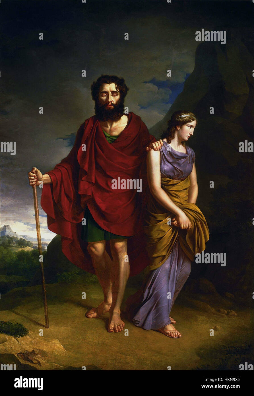 This painting by Antoni Brodowski, titled 'Oedipus and Antigone ...