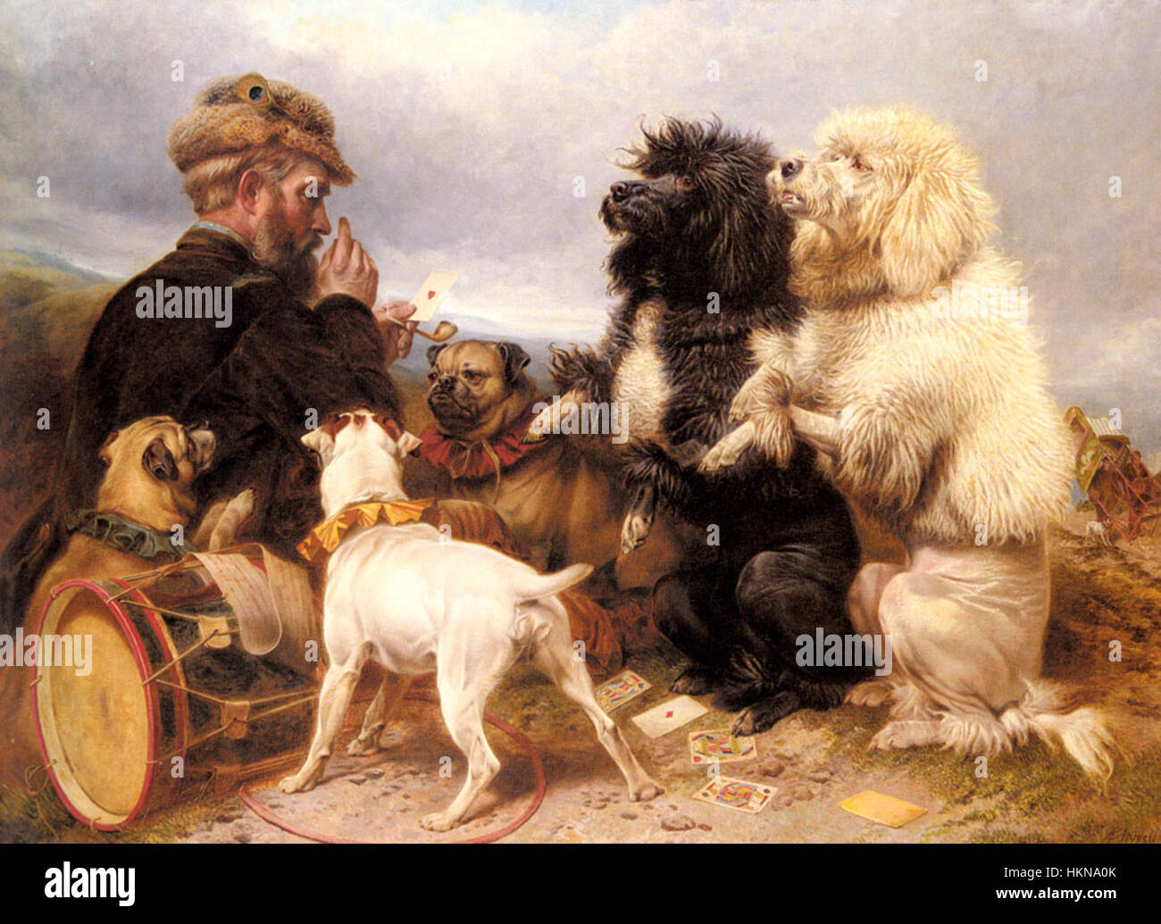 'The Lucky Dogs' by Richard Ansdell depicts a group of dogs, often ...
