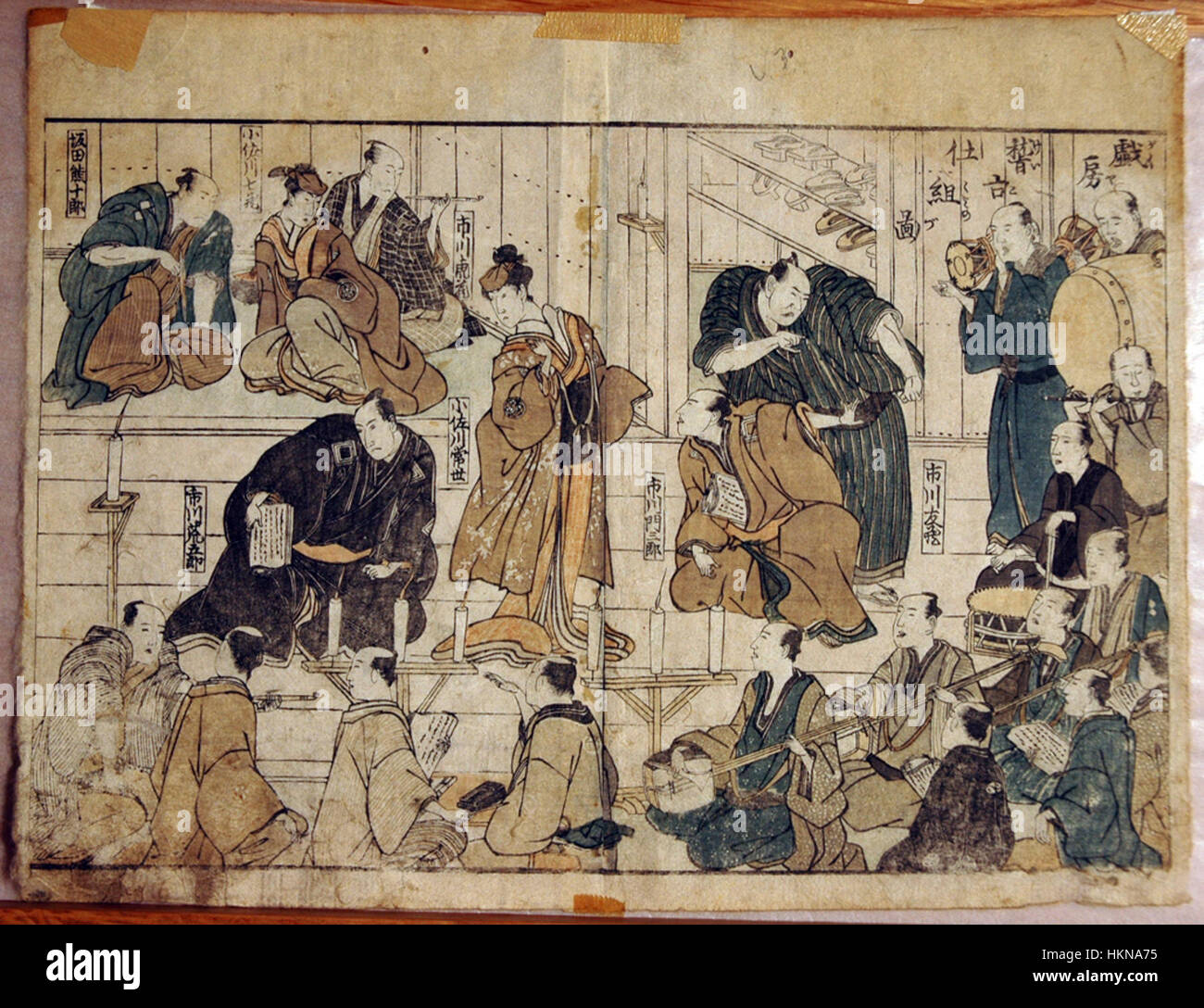 A photograph of actors and musicians rehearsing together, showcasing ...