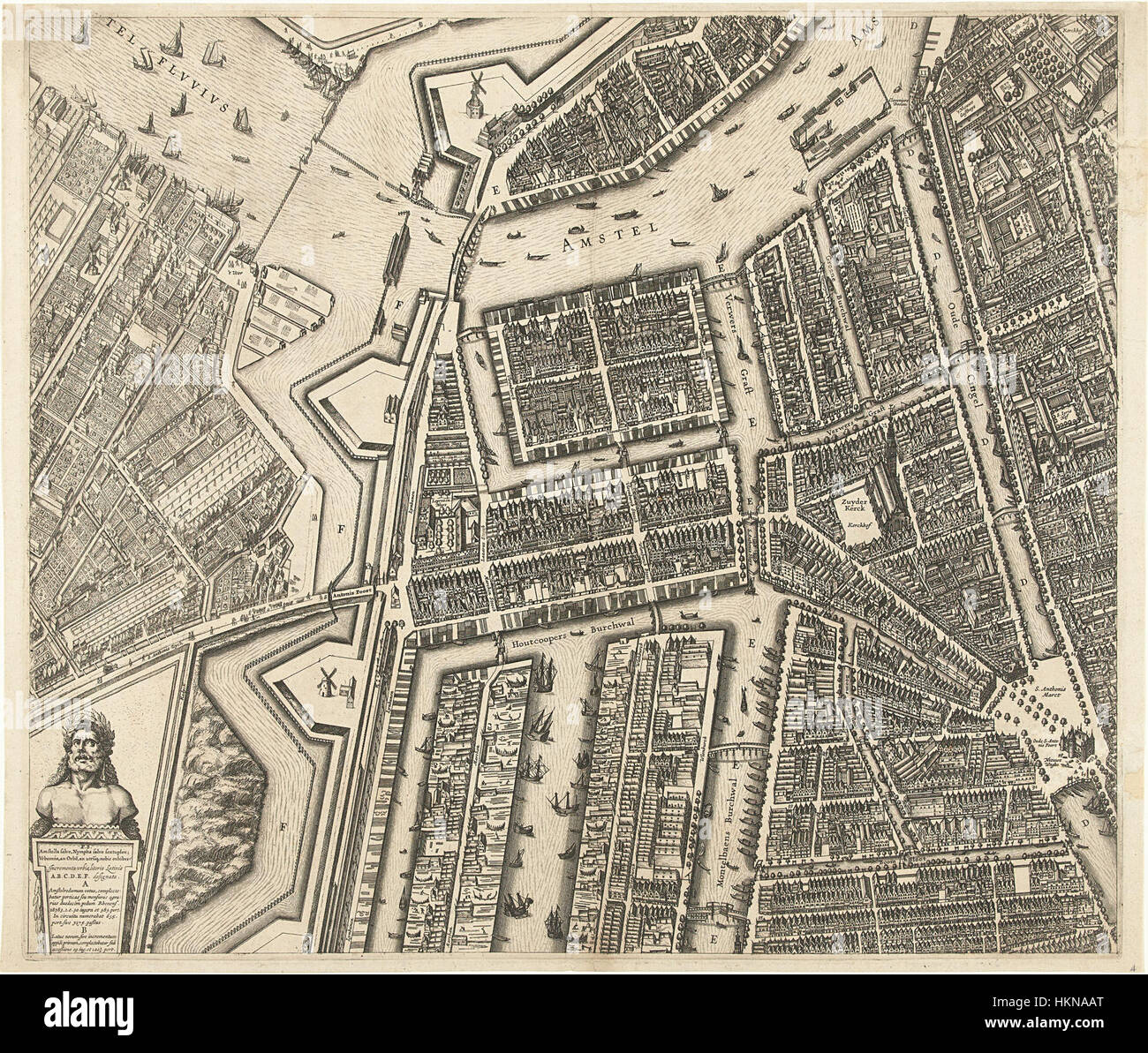 A detailed 1625 map of Amsterdam by Balthasar Florisz. van Berckenrode ...