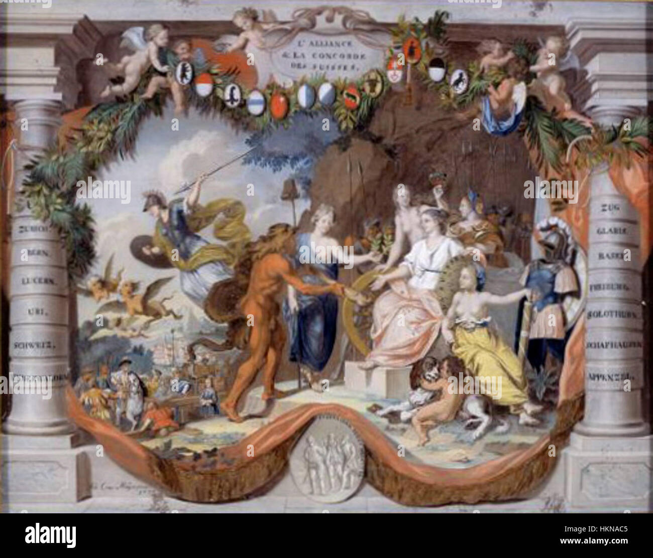 'Apotheose der Helvetia' (1773) is a painting celebrating the Swiss ...