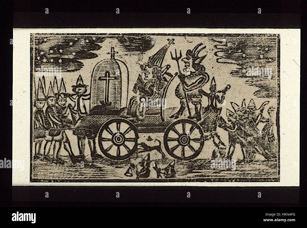 The 1769 Popes' Day riot in Boston is captured in this historical ...