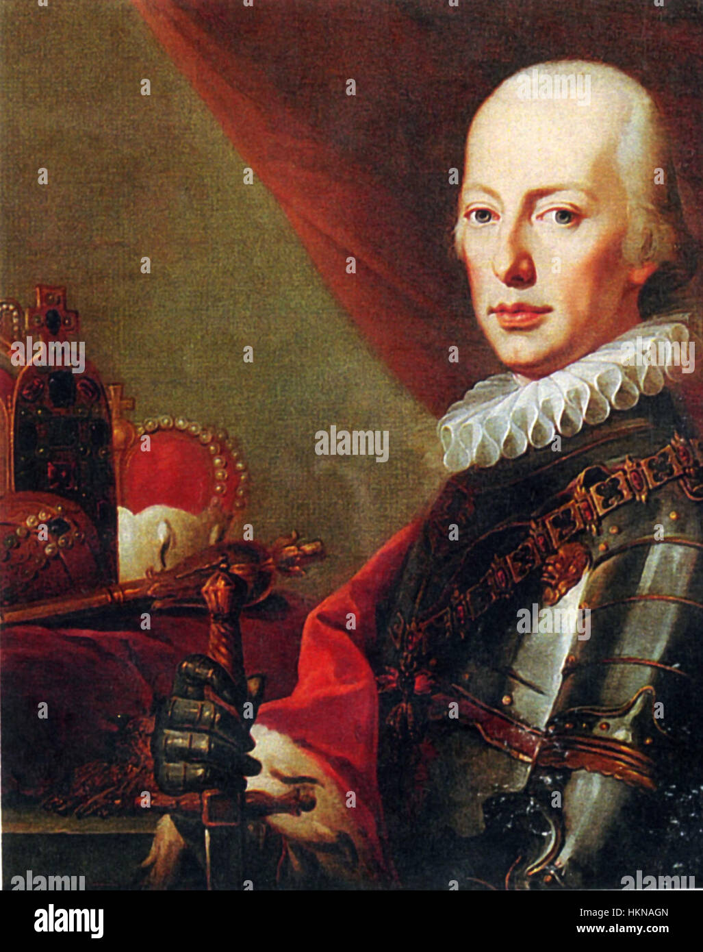 The painting of Franz II by Joseph Kreutzinger, circa 1805, captures ...