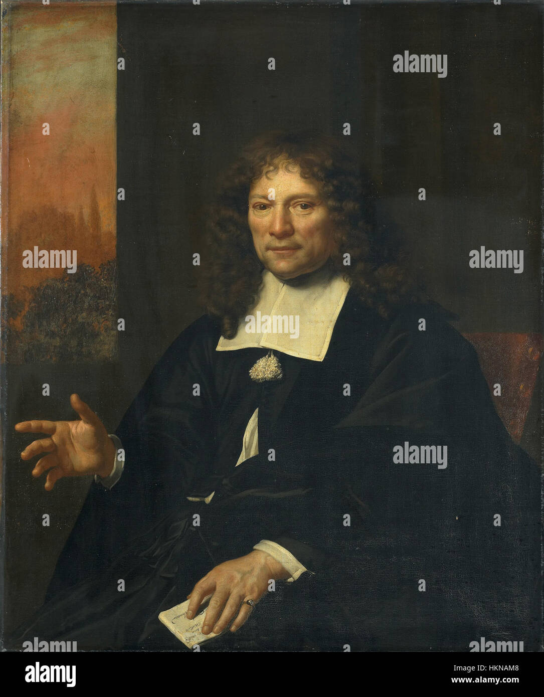 A historical portrait by Adriaen Backer depicting Daniel Niellius, the ...