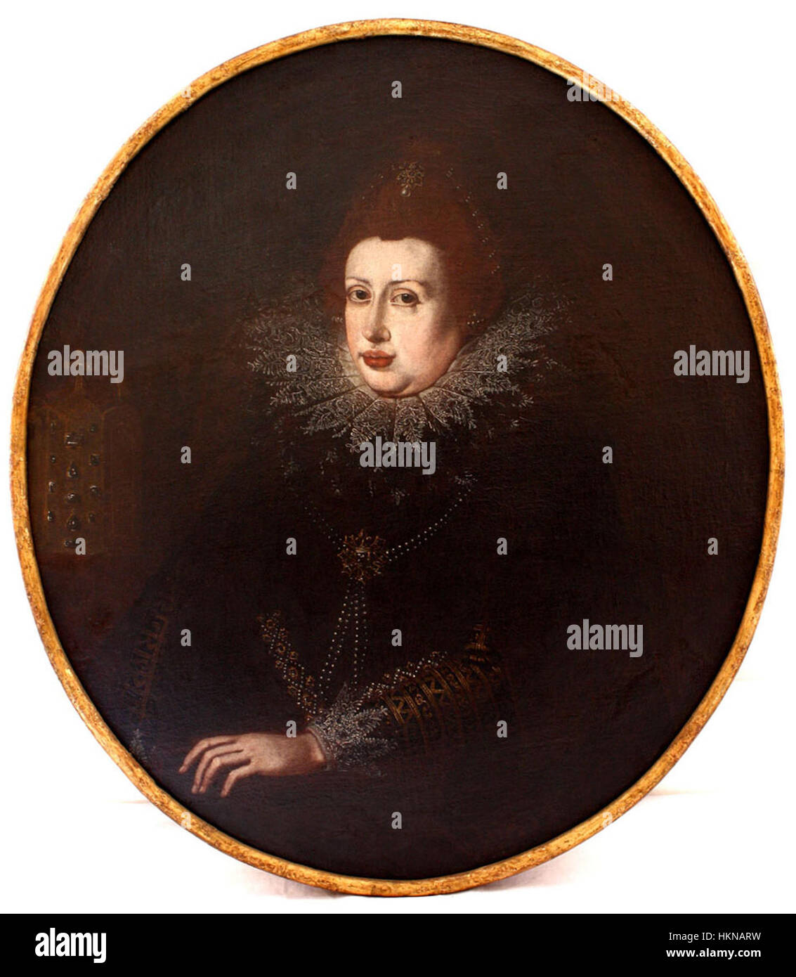 A portrait of Anna of Tyrol, depicted as an older woman, showcasing her ...