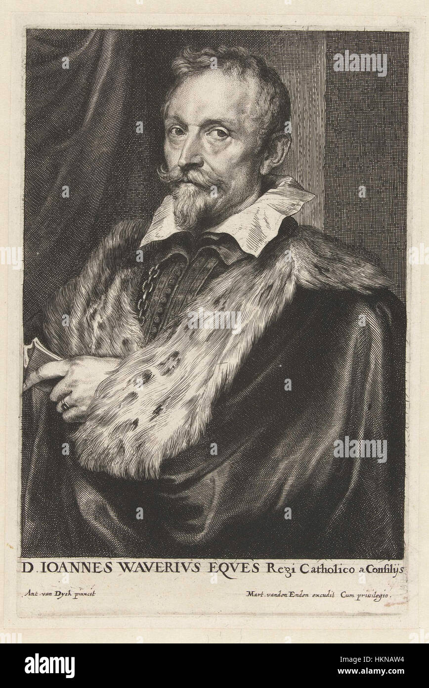 A portrait of Jan van den Wouwer, painted by Anthony van Dyck and ...