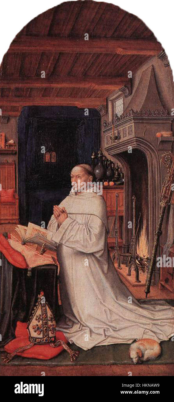 An oil painting depicting Abbot Christiaan de Hondt, an influential ...