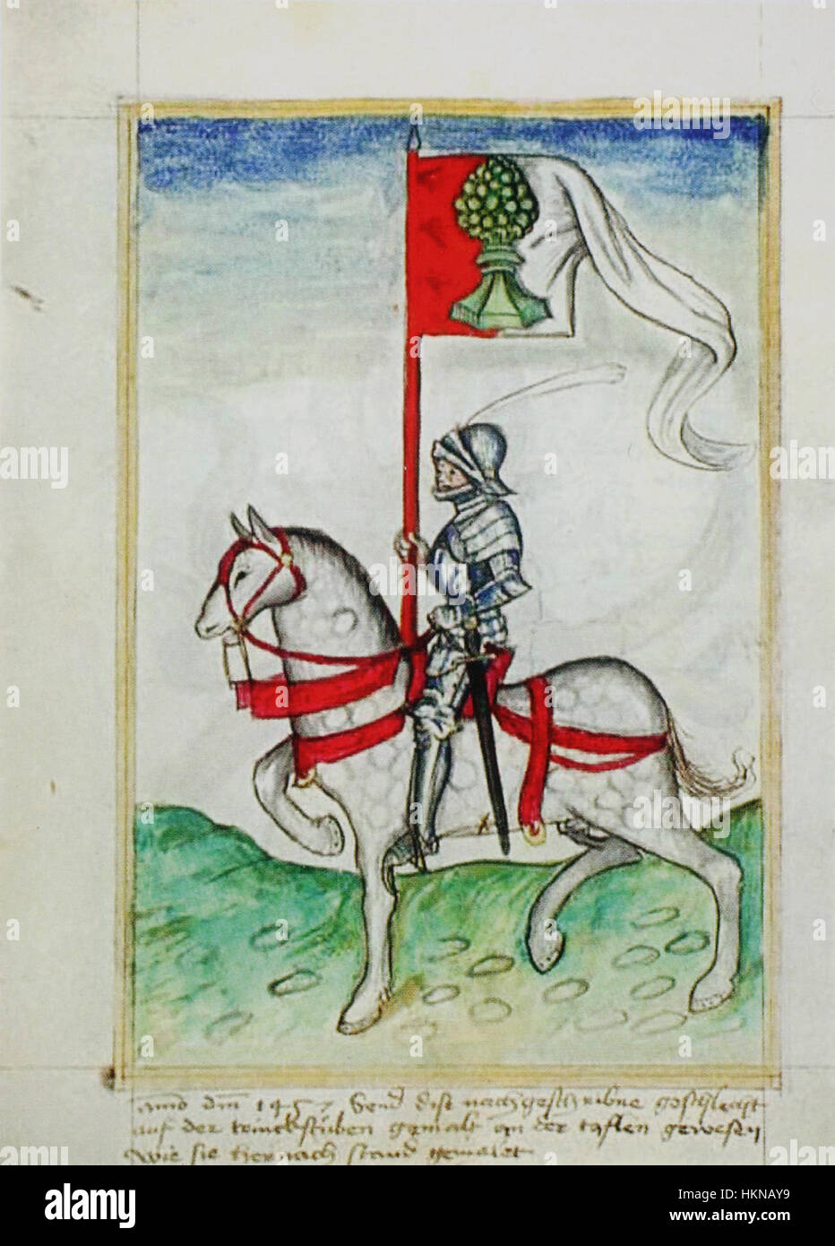 The 'Augsburger Reiter mit Stadtpyr' is a historical painting depicting ...