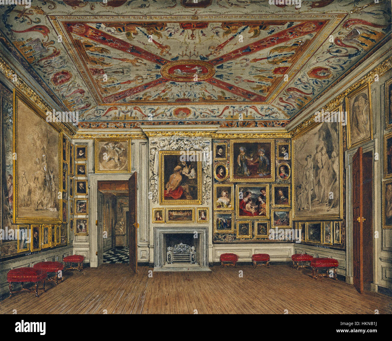 James Stephanoff's 1816 painting of the Presence Chamber at Kensington ...