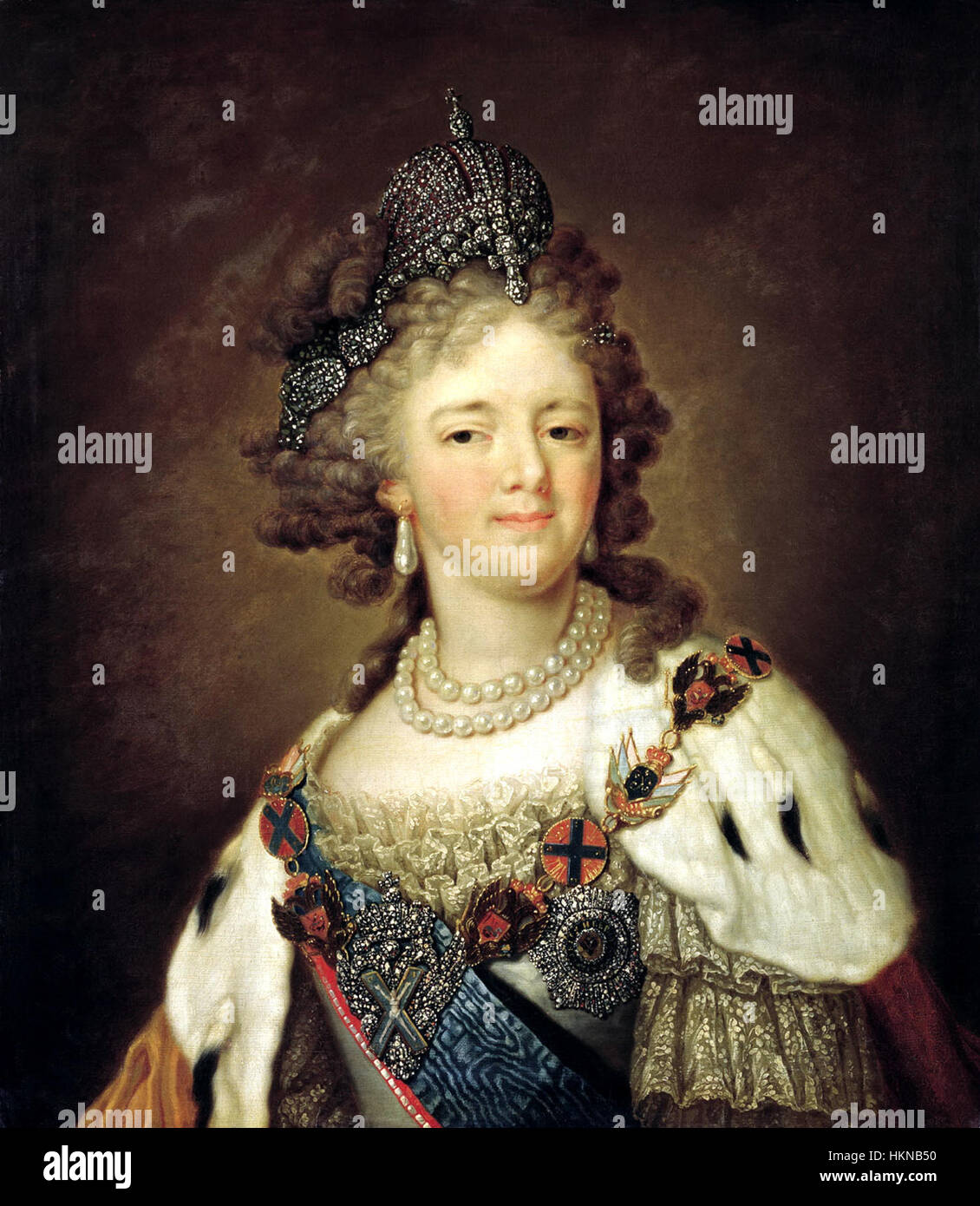 The portrait of Maria Fedorovna by Borovikovsky, housed in the ...