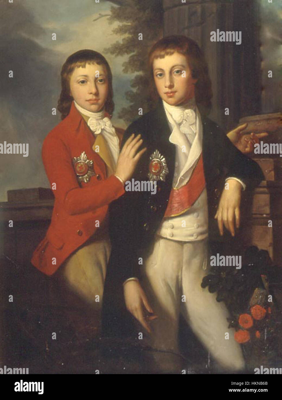 The portrait of Grand Prince August of Oldenburg and Prince Georg of ...