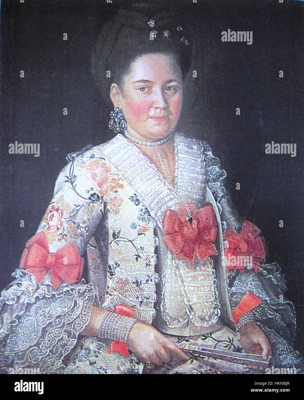 This anonymous portrait of a woman, housed in the Art Museum of Tbilisi ...