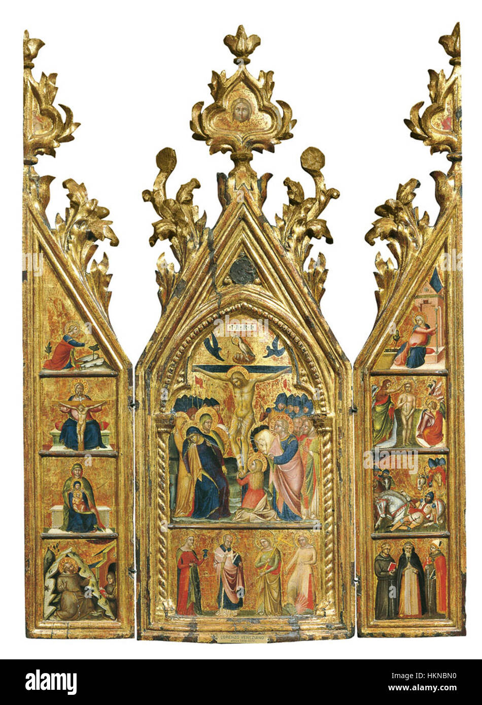 25 Lorenzo Veneziano. Triptych. 1370-75. Museo Thyssen-Bornemisza, Madrid Stock Photo - Alamy