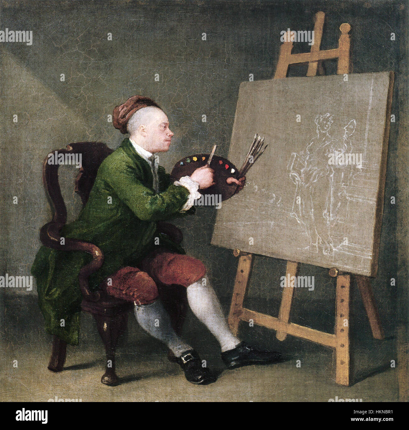 This self-portrait by William Hogarth, a renowned British artist ...