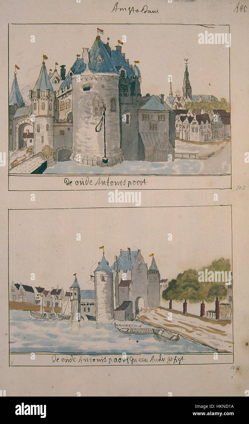 This artwork by Atlas Schoemaker shows a depiction of castles (kastelen ...