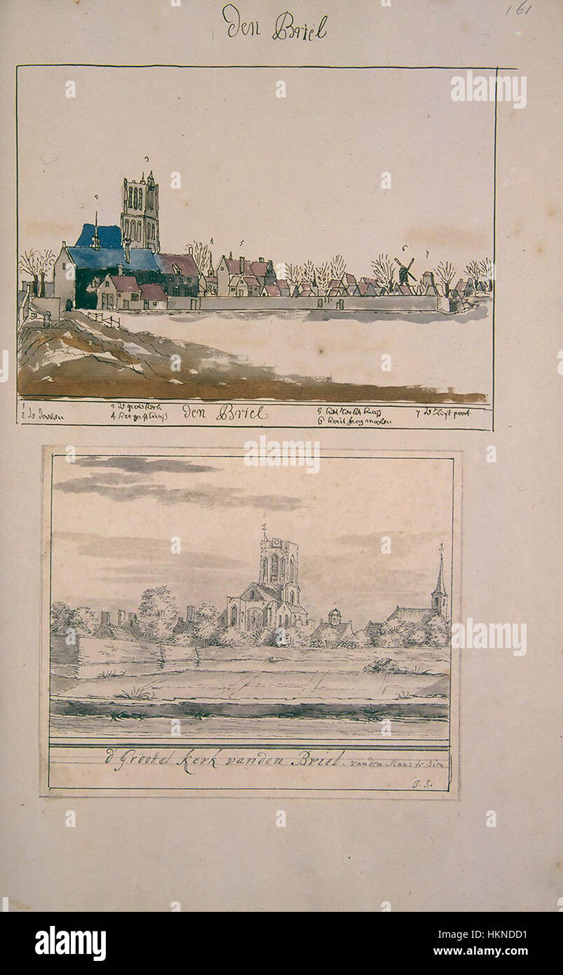 The Atlas Schoemaker map of Brielle from 1615 provides a detailed view ...