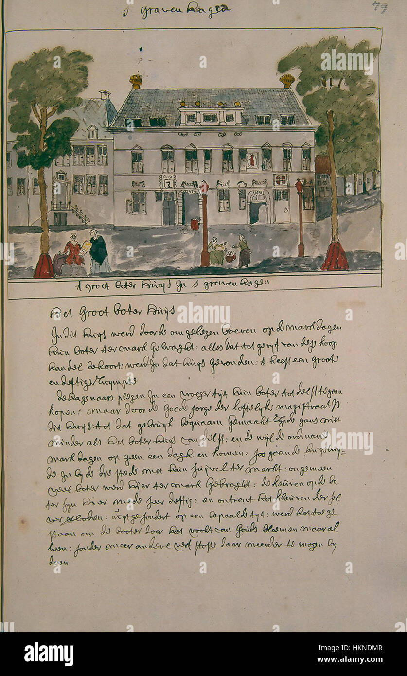 A 1657 historical map of Zuid-Holland, including The Hague ('s ...