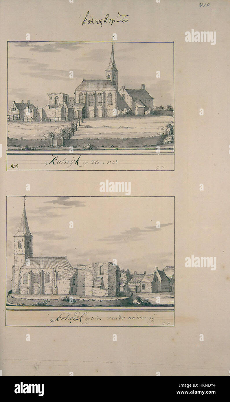 An 1874 map of Zuid-Holland, including Katwijk aan Zee, showing the ...
