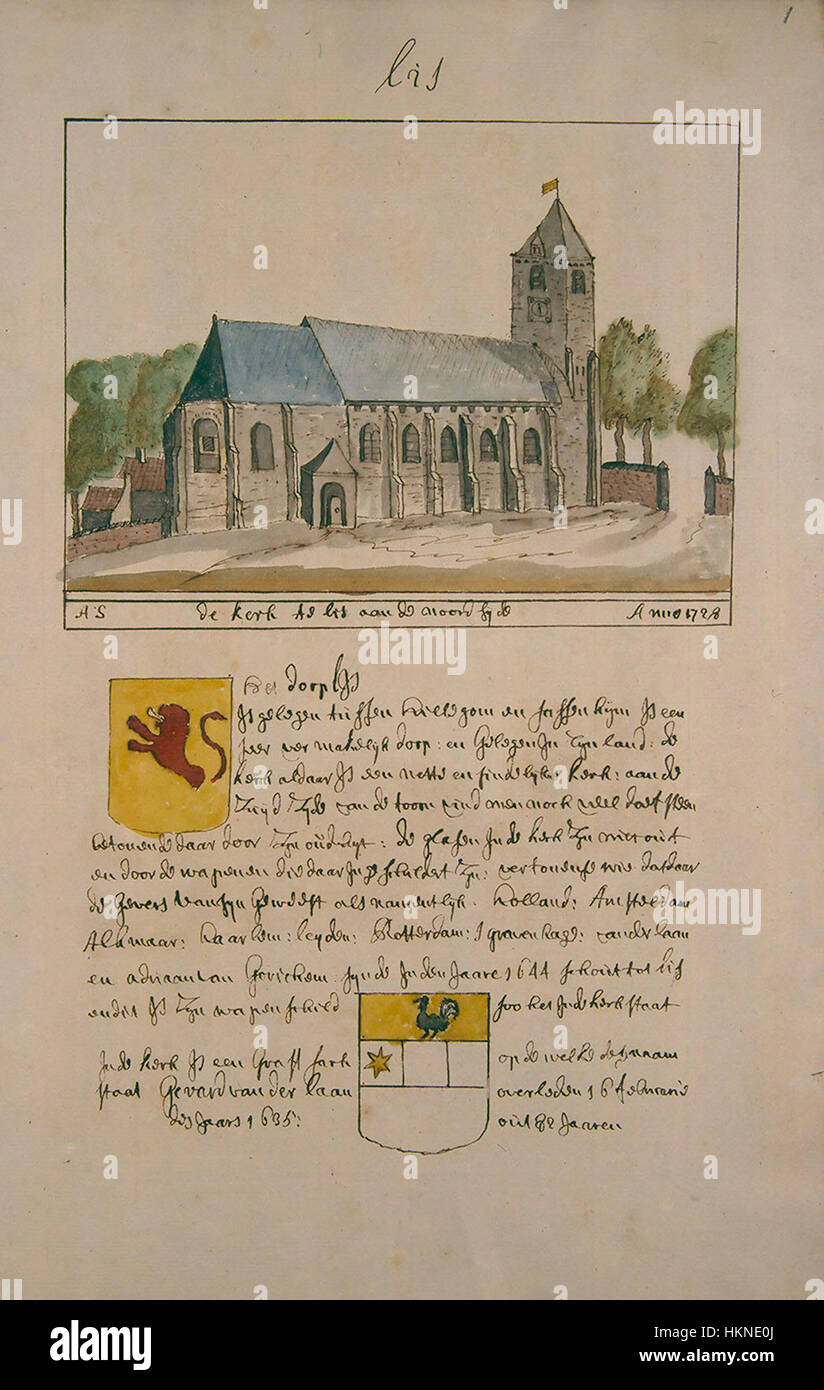 A vintage painting from 1925, depicting the landscape of Zuid-Holland ...