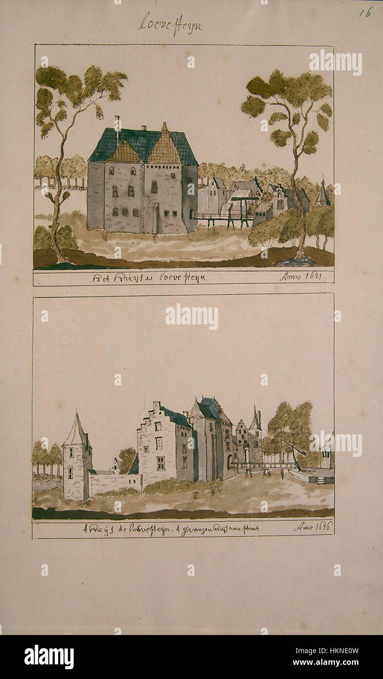 Atlas Schoemaker’s 1936 painting depicts the historic Loevestein Castle ...