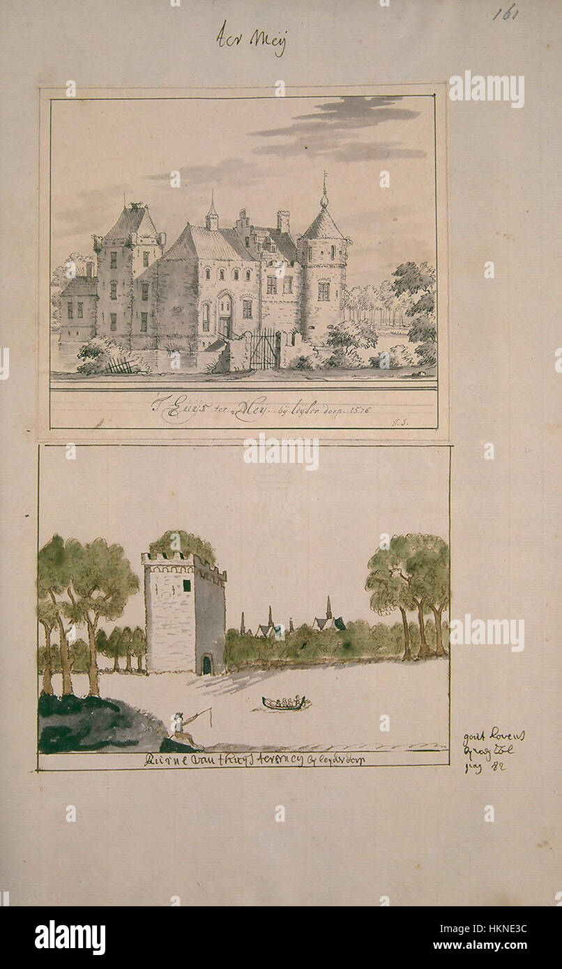 This detailed atlas map from 2025 shows the region of Zuid-Holland ...