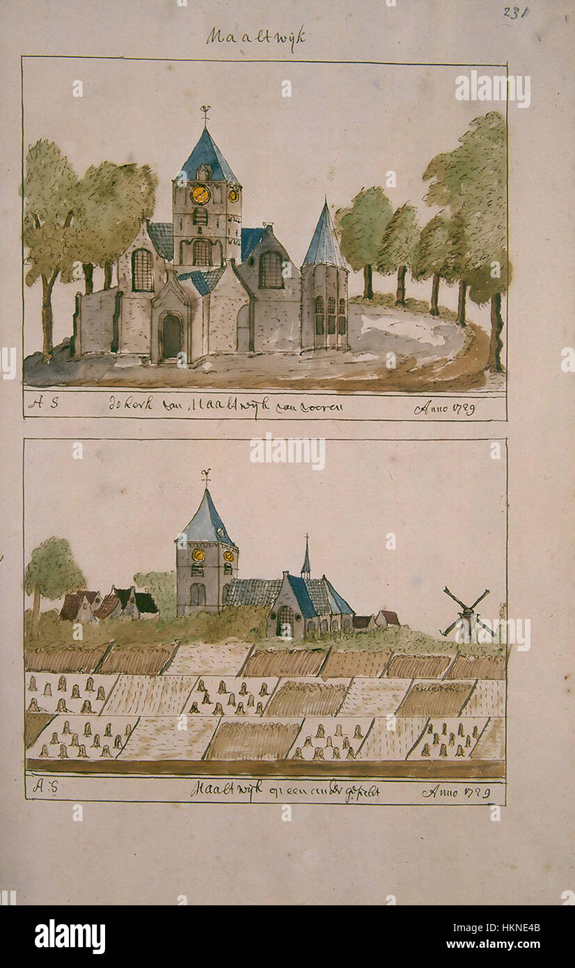 This historical map shows part of Zuid-Holland, specifically Naaldwijk ...