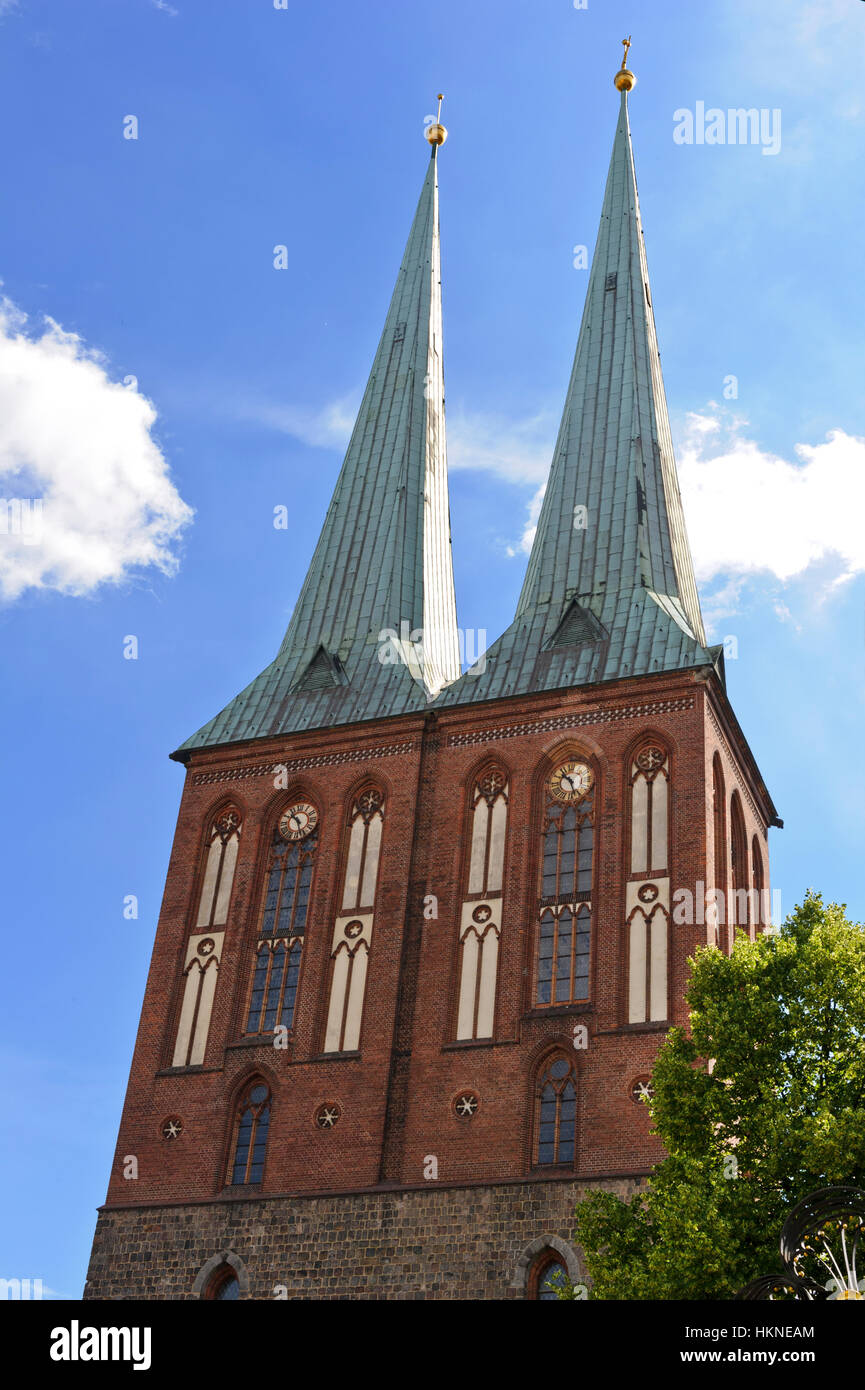 St. Nicholas' Church with Twin spires, the oldest church in Berlin ...