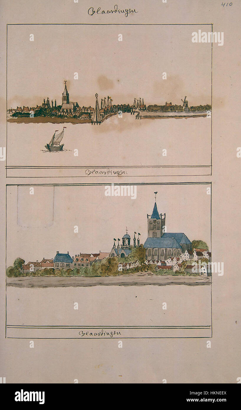 A map illustration from the Atlas Schoemaker showing Zuid-Holland ...