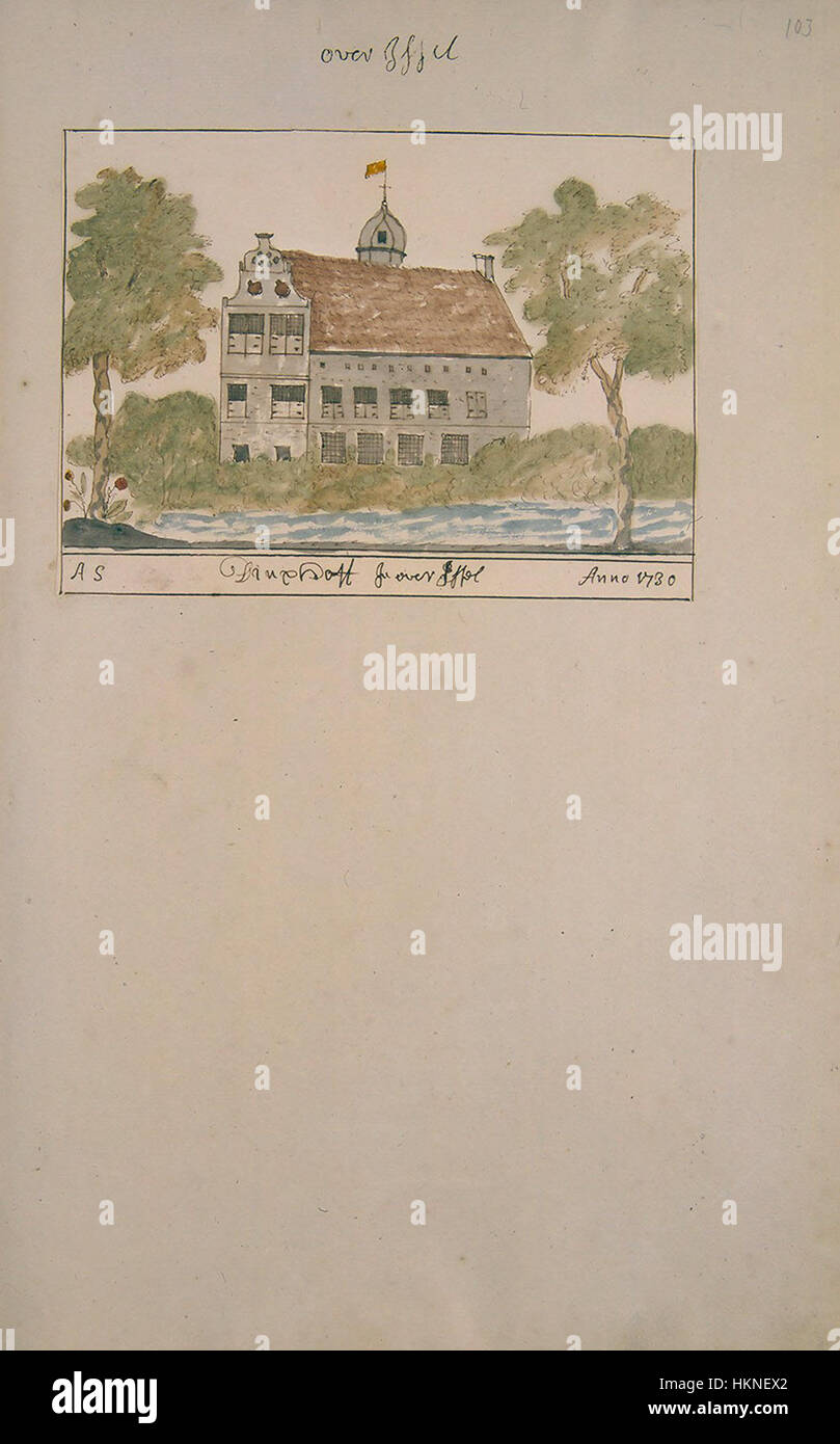 This painting from the 'Atlas Schoemaker' series focuses on Overijssel ...