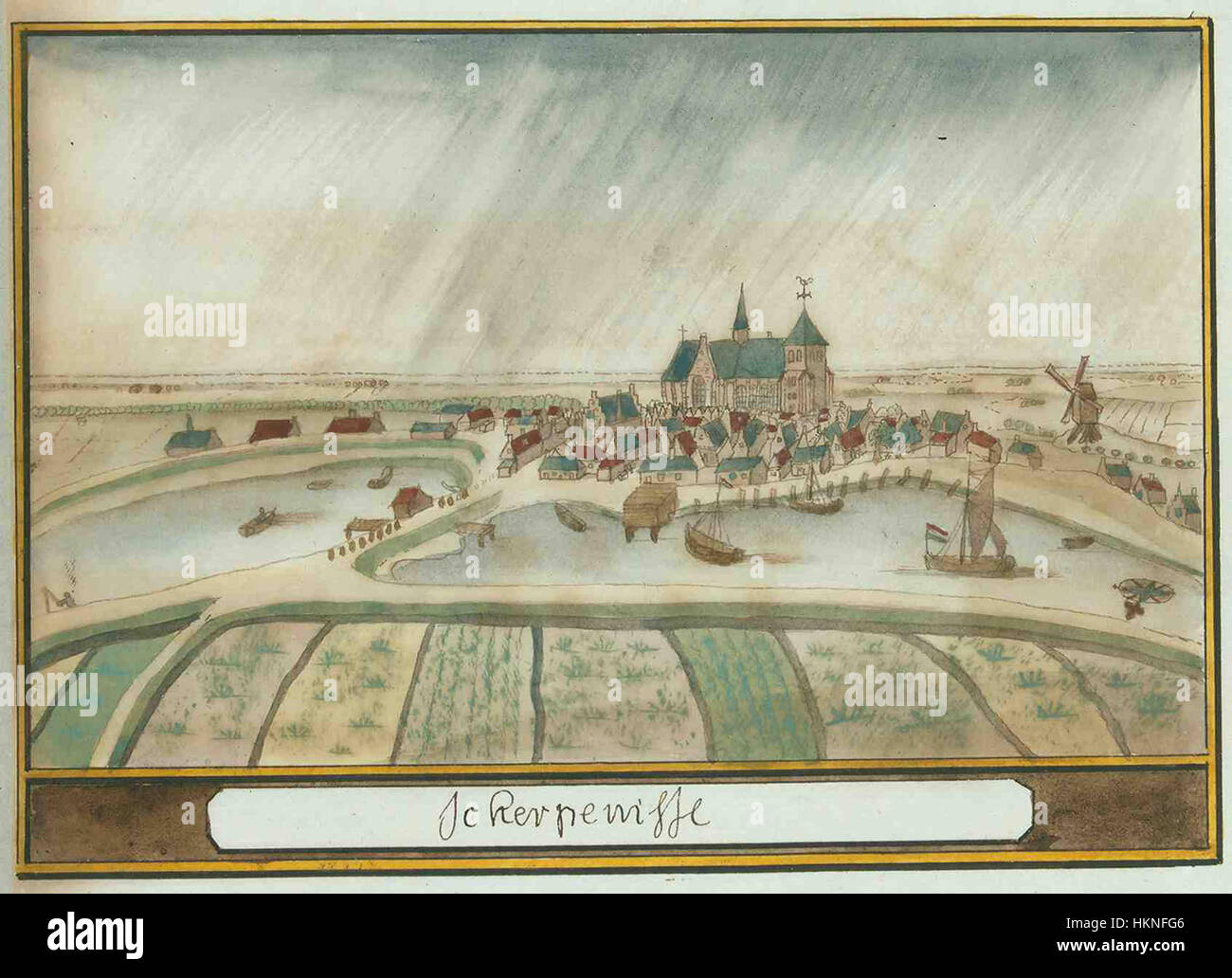 This 17th-century map by Atlas Schoemaker shows the geographical layout ...