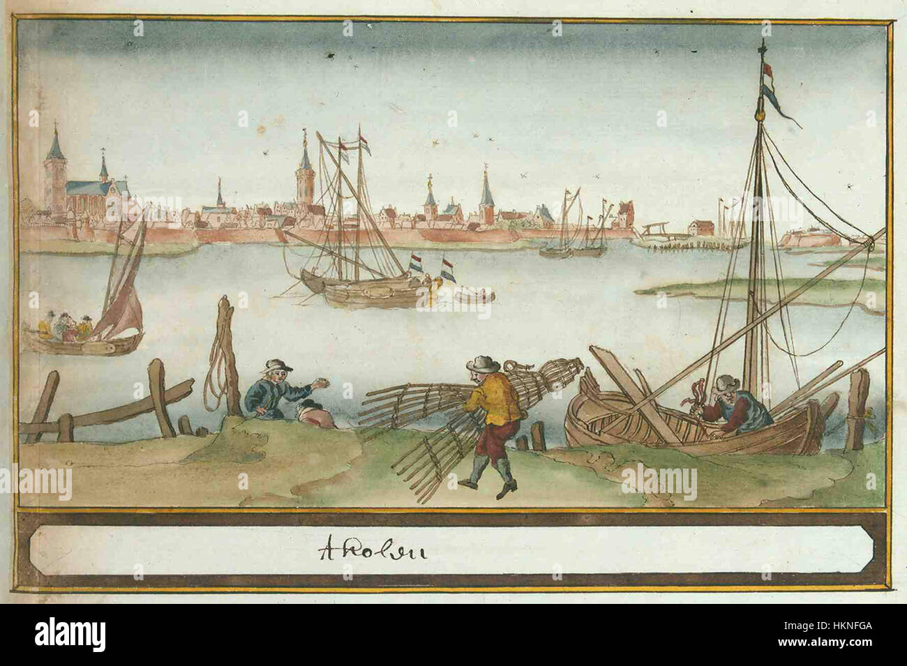 A historical map from the Atlas Schoemaker depicting the Zeeland region ...