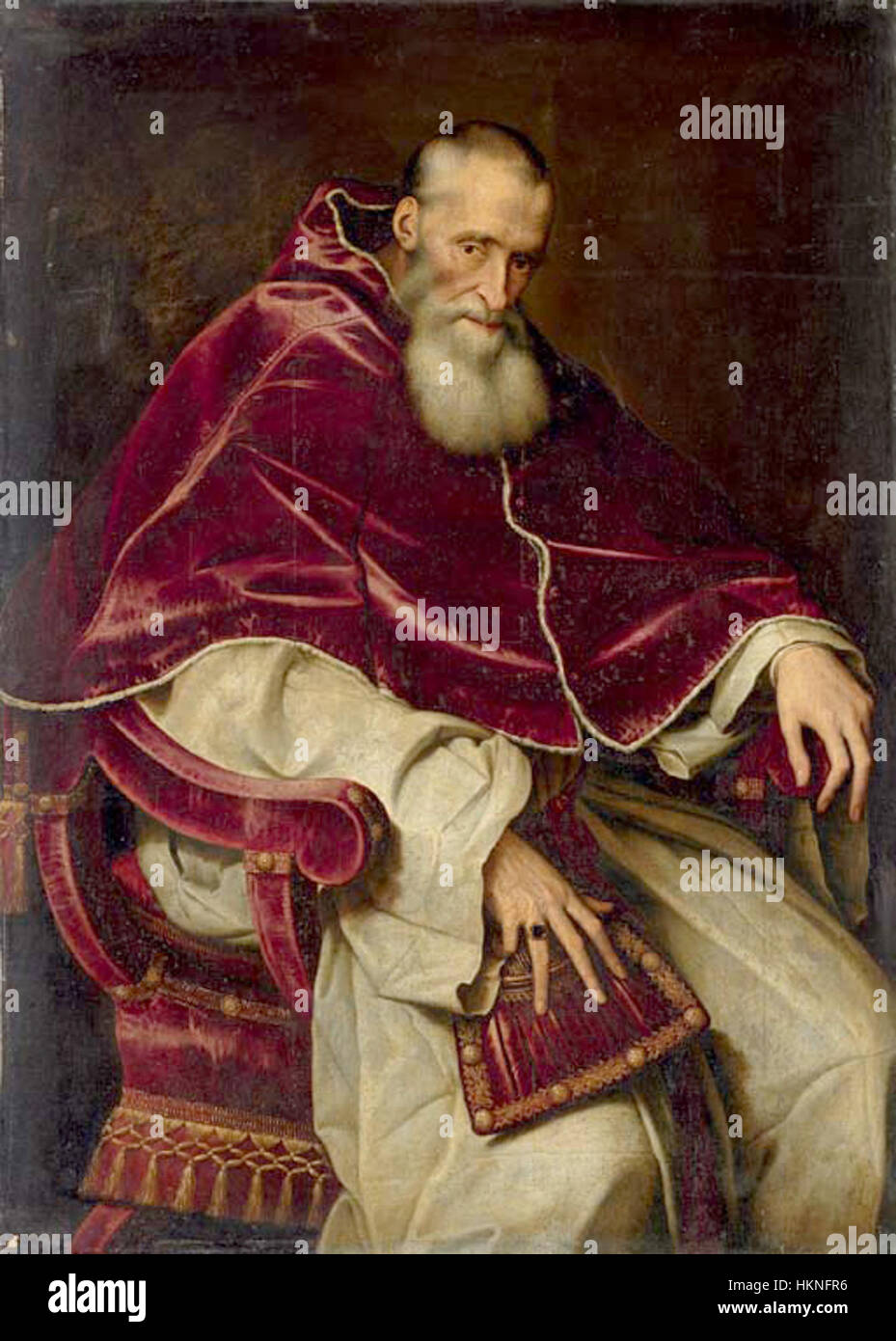 This artwork is a portrait of Alessandro Farnese and Pope Paul III ...