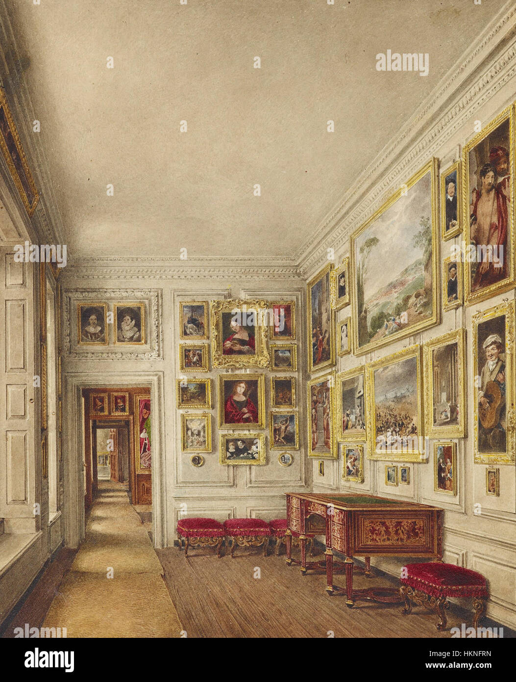 James Stephanoff’s 1817 painting of Kensington Palace’s Queen’s Closet ...