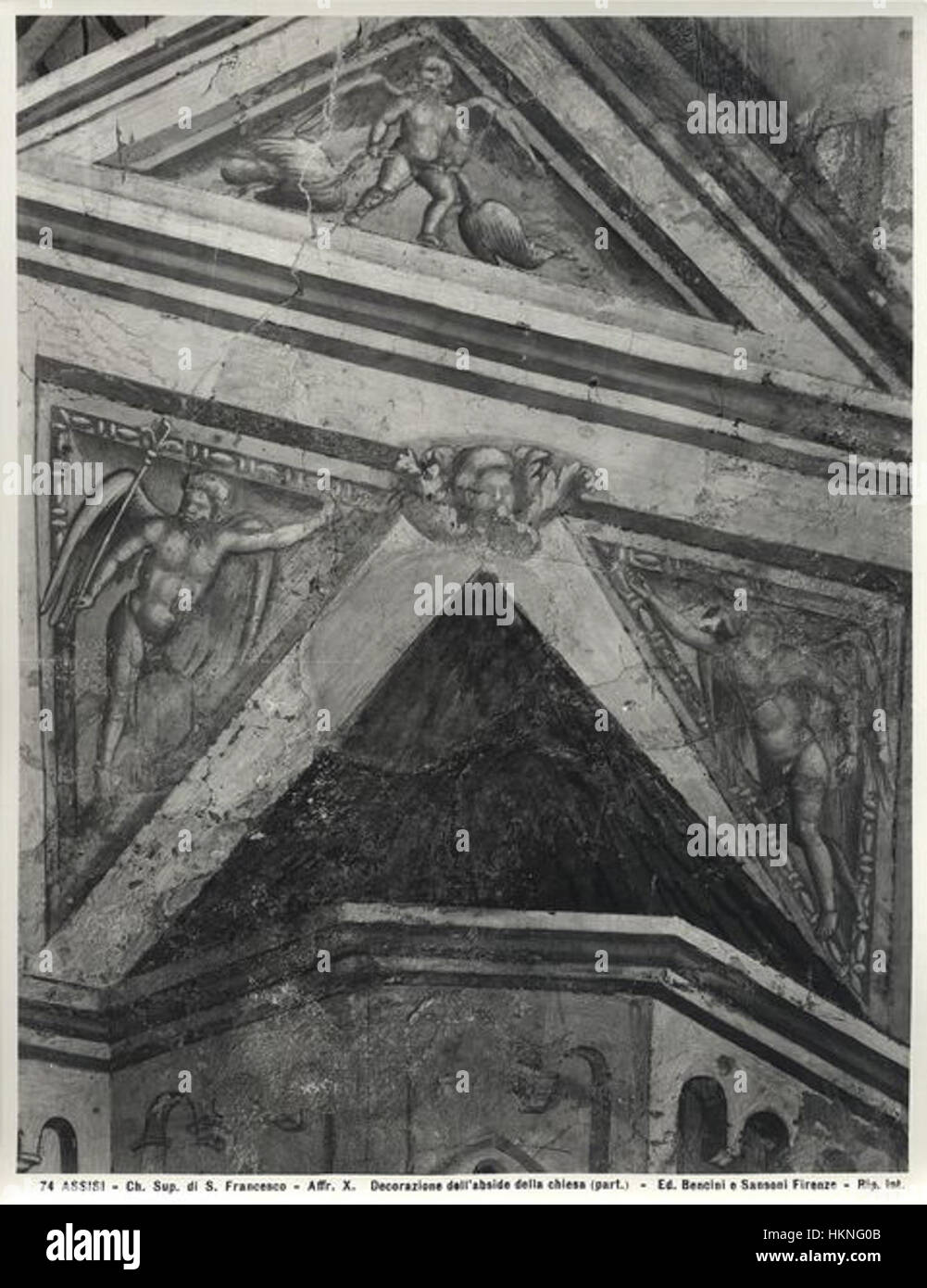 A reproduction of the fresco *Cacciata dei Diavoli* (Expulsion of the ...