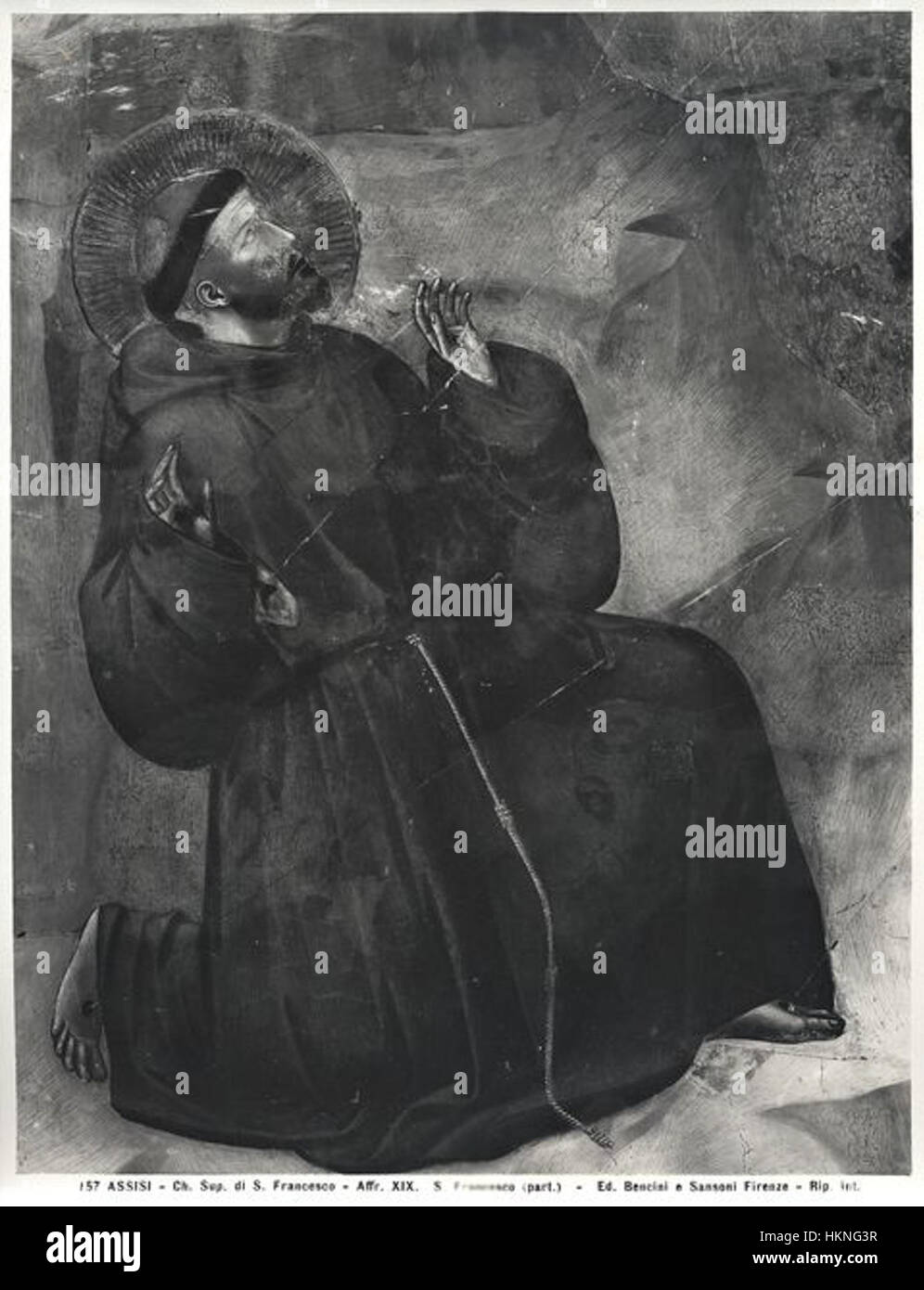 This artwork, attributed to Giotto, depicts the Stigmata of Saint ...