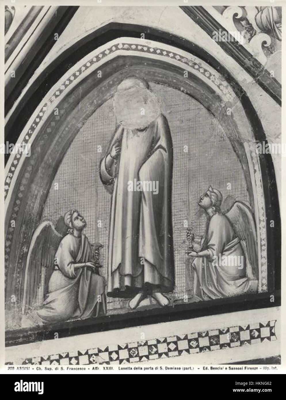 This work by Giotto, titled *Pianto di Santa Chiara e delle Compagne*, depicts the sorrow of ...