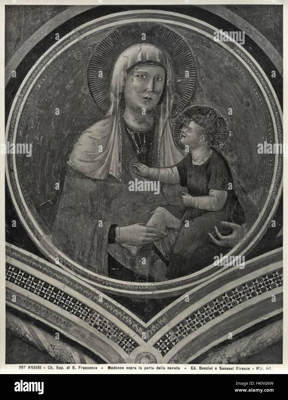 This piece, attributed to Giotto, portrays the Madonna and Child in the ...