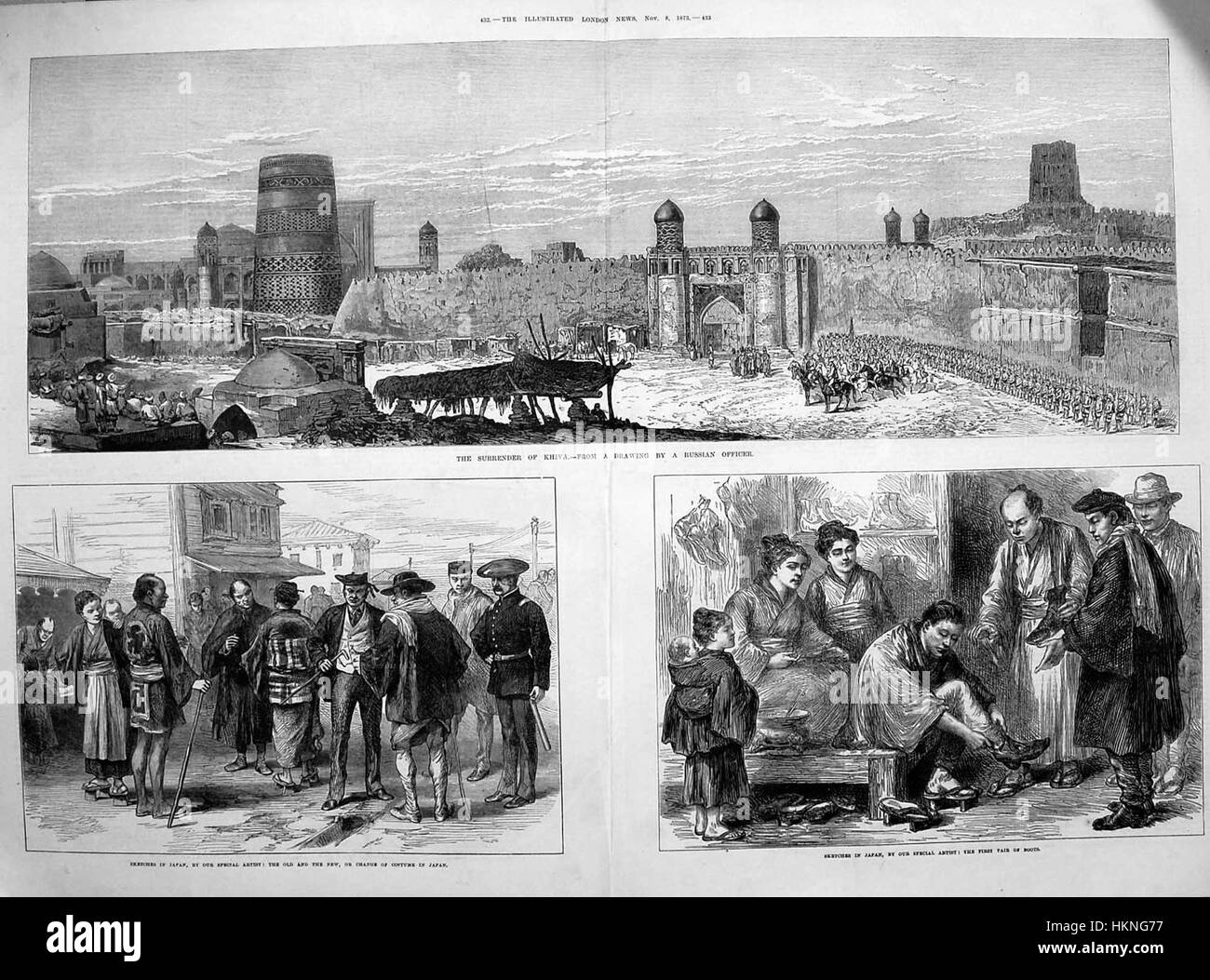 This painting from 1873 depicts the surrender of Khiva to Russian ...